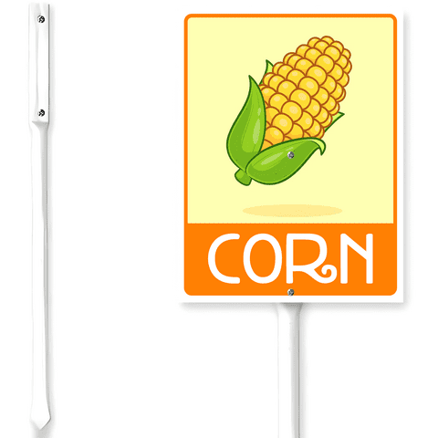 Kurmntregon Corn Garden Sign With Stake Vegetables Fruit Plant Marker ...