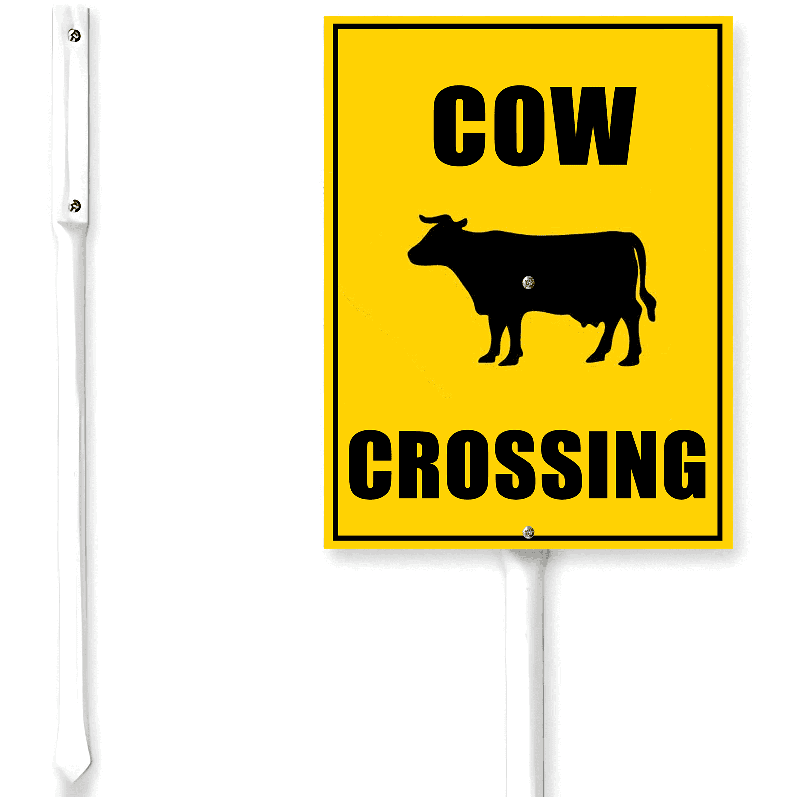 Kurmntregon Cow Crossing Sign With Stake Slow Down Sign For ...