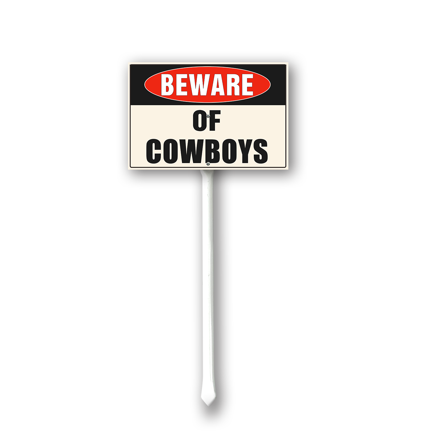 Kurmntregon Cowboys Sign With Stake Beware Of Cowboys Yard Sign ...