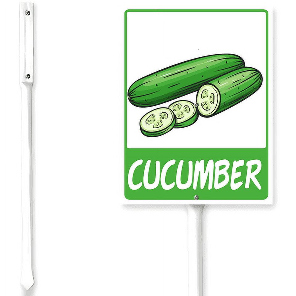 Kurmntregon Cucumber Garden Sign With Stake Vegetables Fruit Plant ...