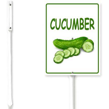 Kurmntregon Cucumber Sign With Stake Vegetable Garden Marker For Yard ...