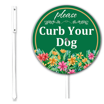 Kurmntregon Curb You Dog Yard Sign With Stake Clean After Your Dog ...