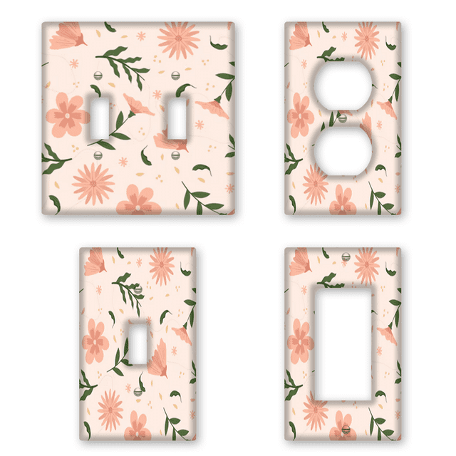 Kurmntregon Cute Floral Light Switch Cover Plate Decorative Spring ...