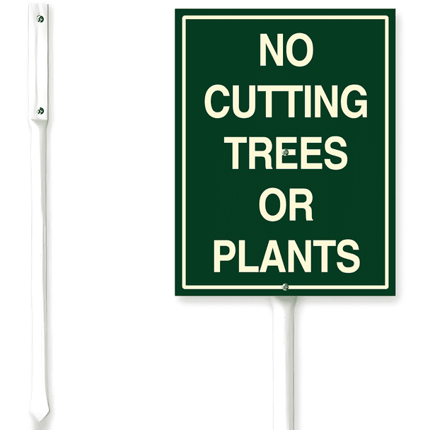 Kurmntregon No Cutting Trees Or Plants Sign With Stake Do Not Cut Tress ...