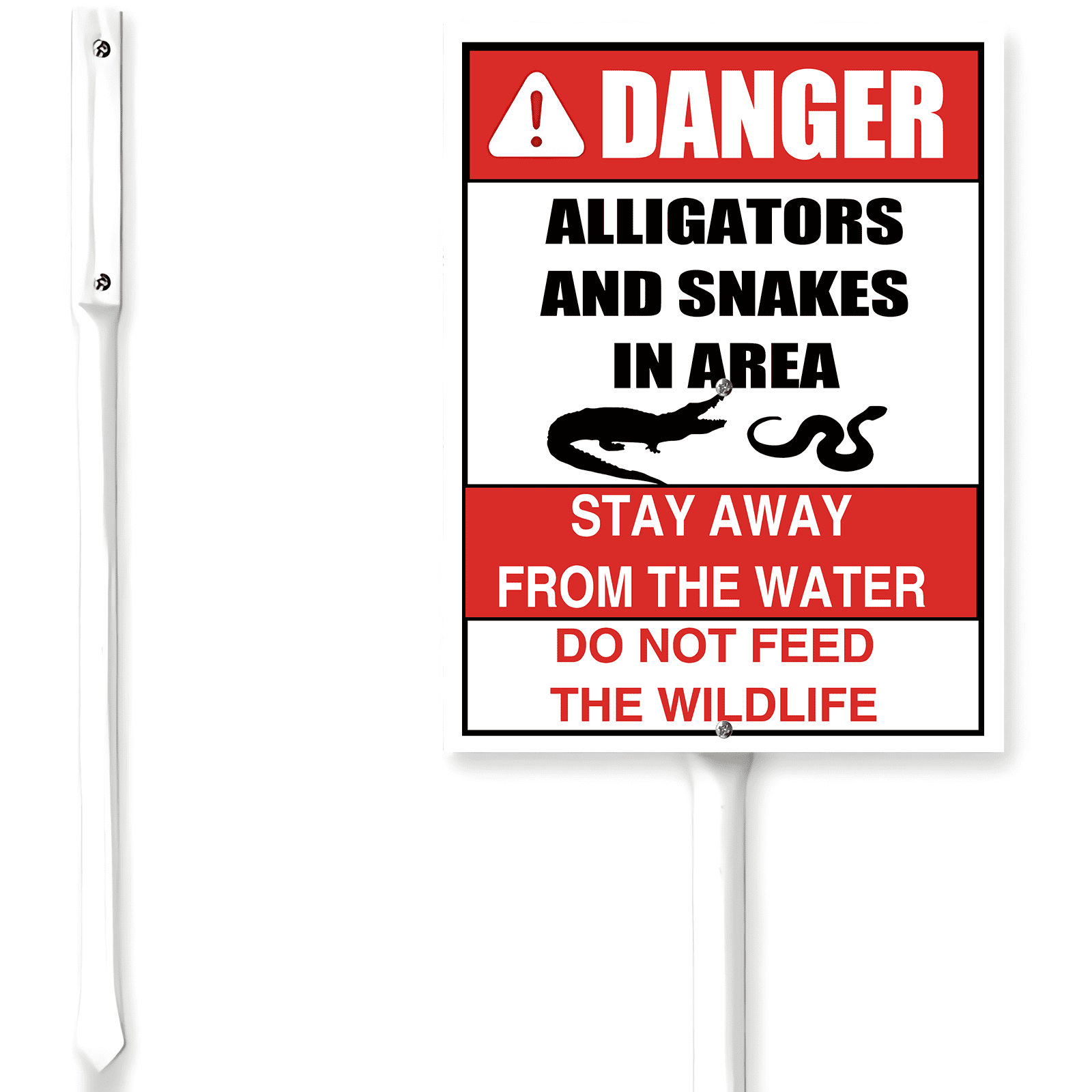 Kurmntregon Danger Alligators And Snakes In Area.Stay Away Sign With ...