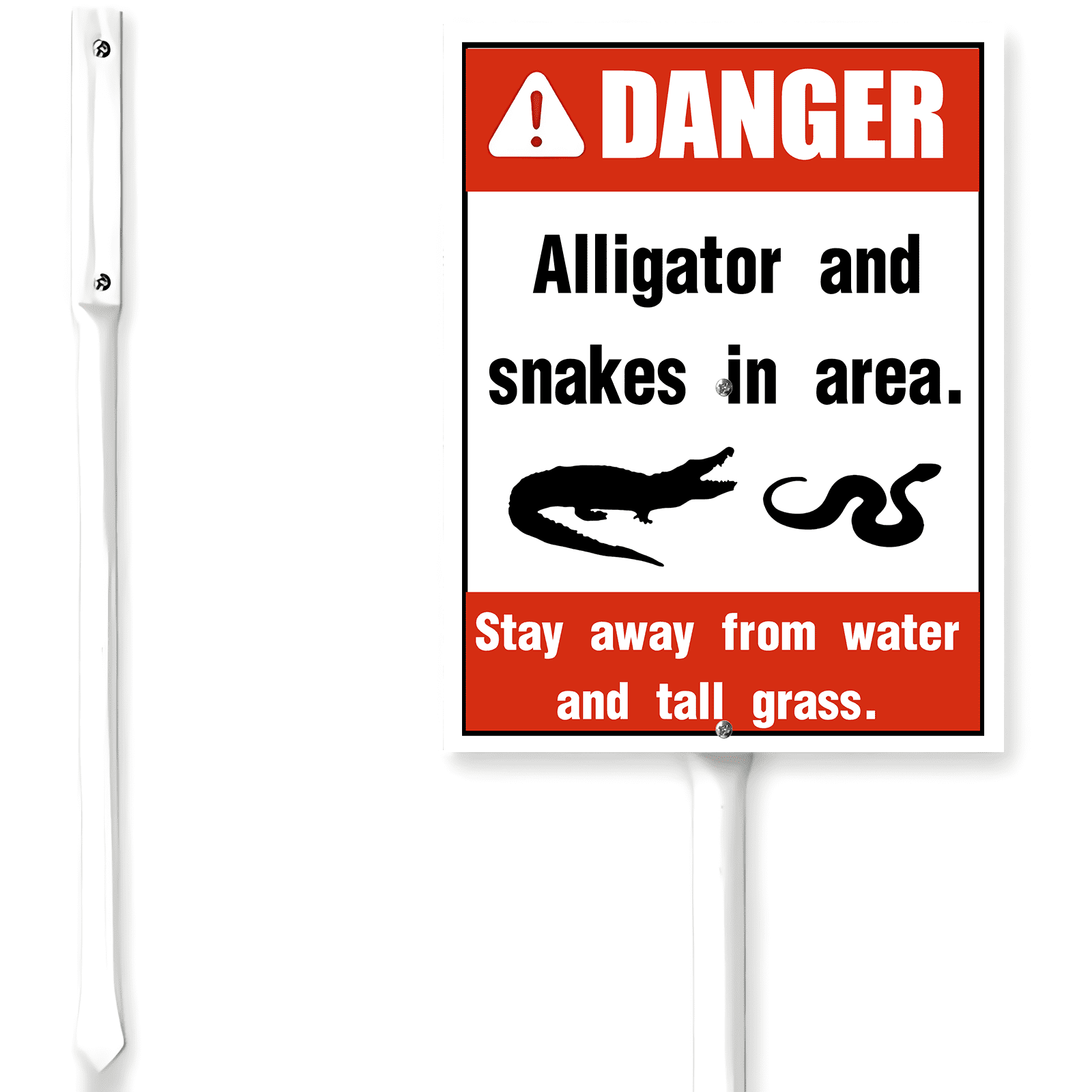 Kurmntregon Danger Alligators And Snakes In Area.Stay Away Sign With ...