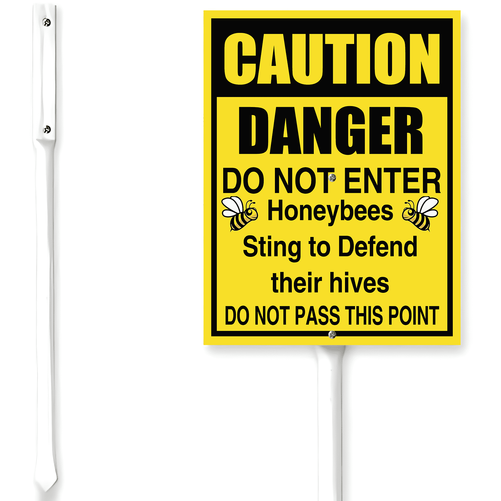 Kurmntregon Danger,Do Not Enter The Bee Hive Sign For Yard With Stake ...