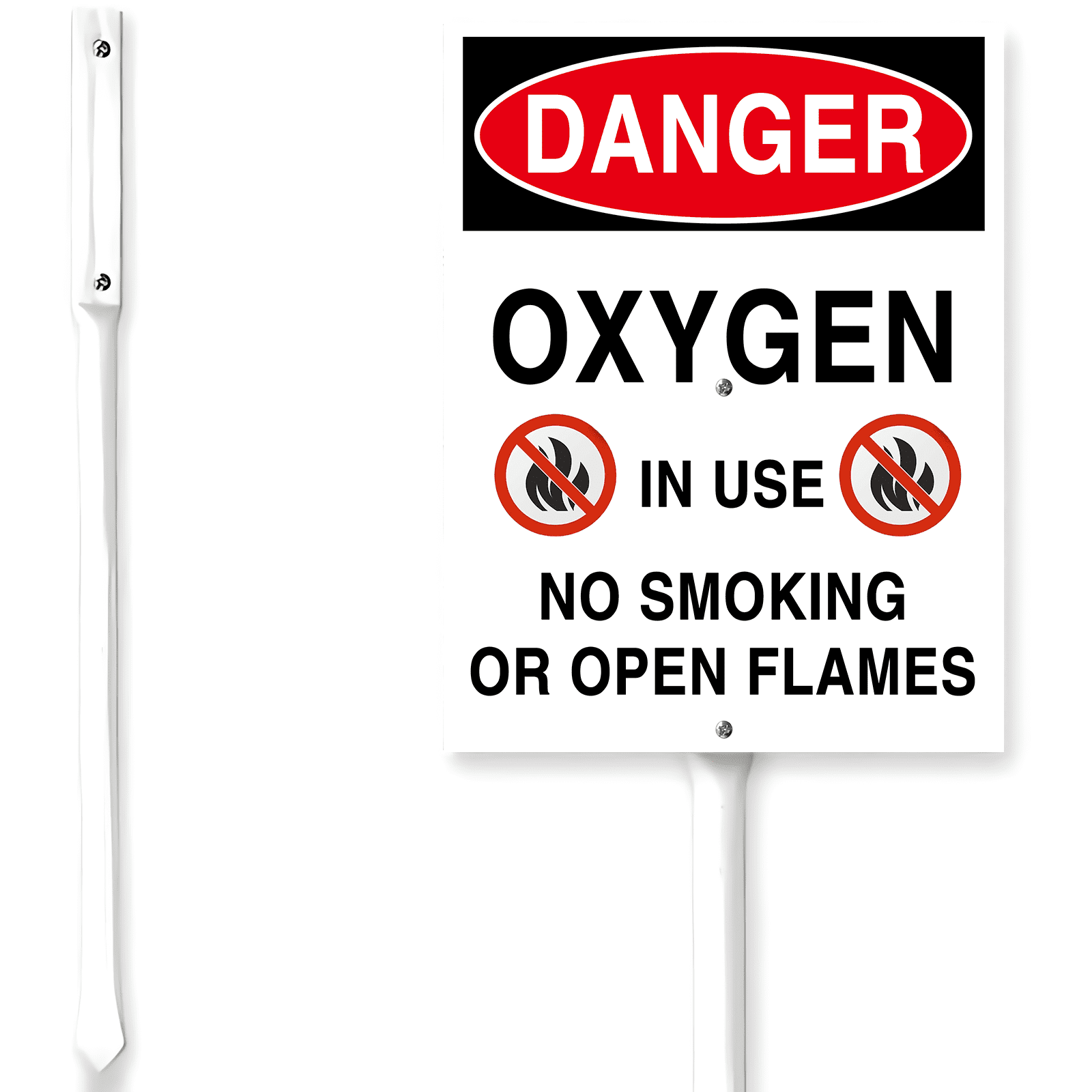 Kurmntregon Danger Oxygen In Use No Smoking Sign With Stake Caution ...