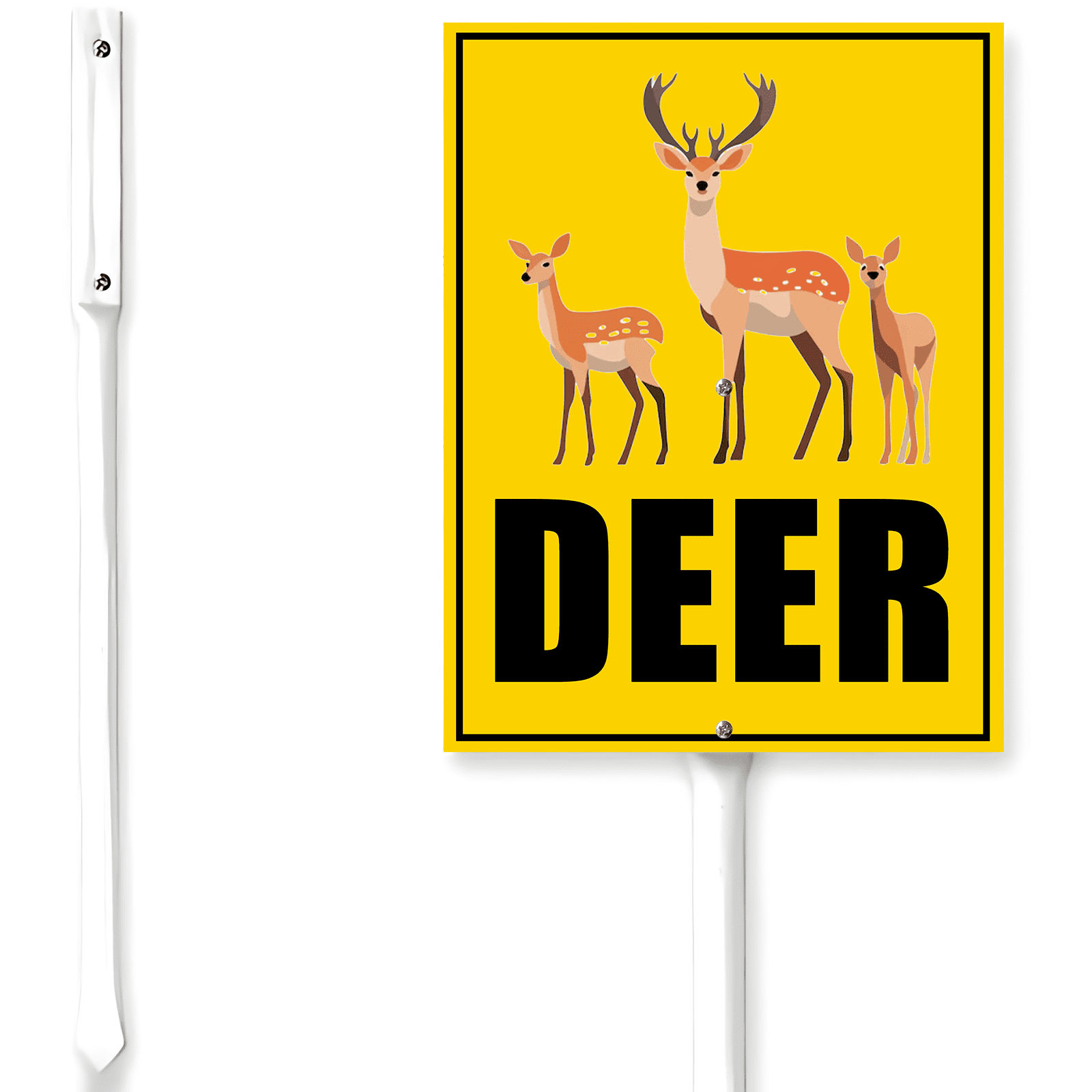 Kurmntregon Deer Crossing Sign With Stake Slow Down Sign For ...