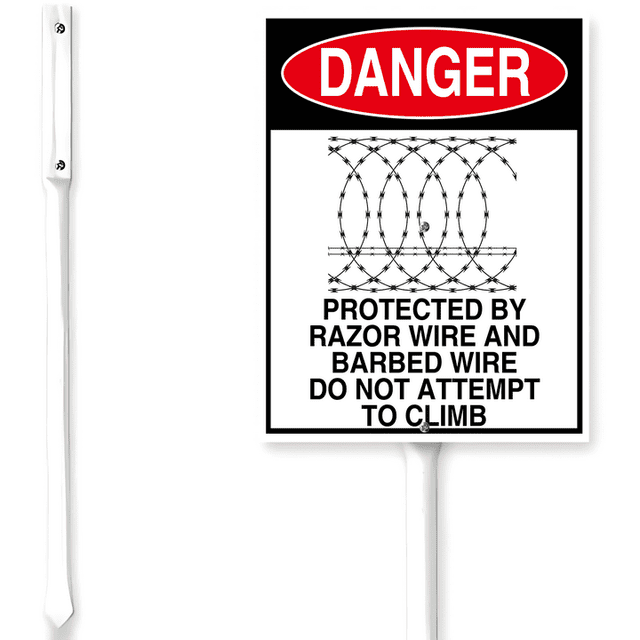 Kurmntregon Do Not Attempt To Climb Yard Sign With Stake No Climbing ...