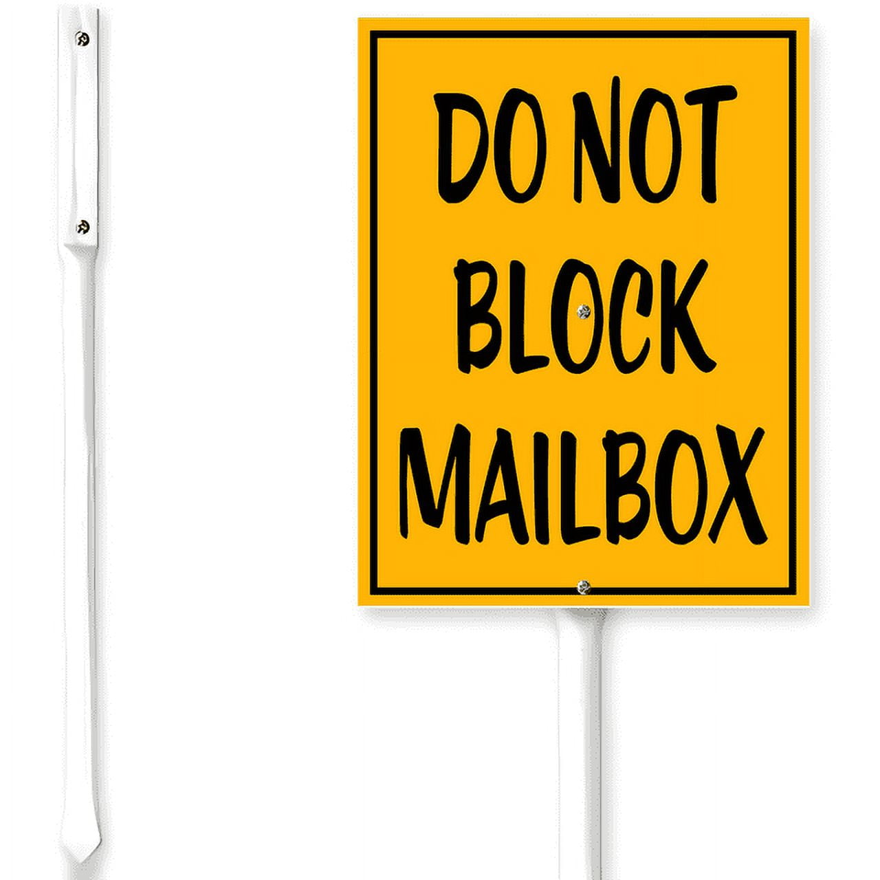 Kurmntregon Do Not Block Mailbox Sign With Stake Do Not Block Yard Sign ...