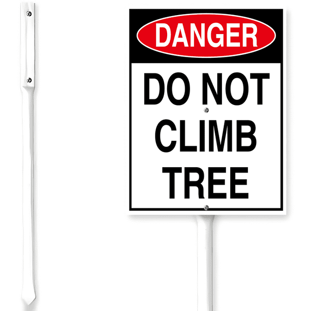 Kurmntregon Do Not Climb Tree Yard Sign With Stake No Climbing Sign For ...
