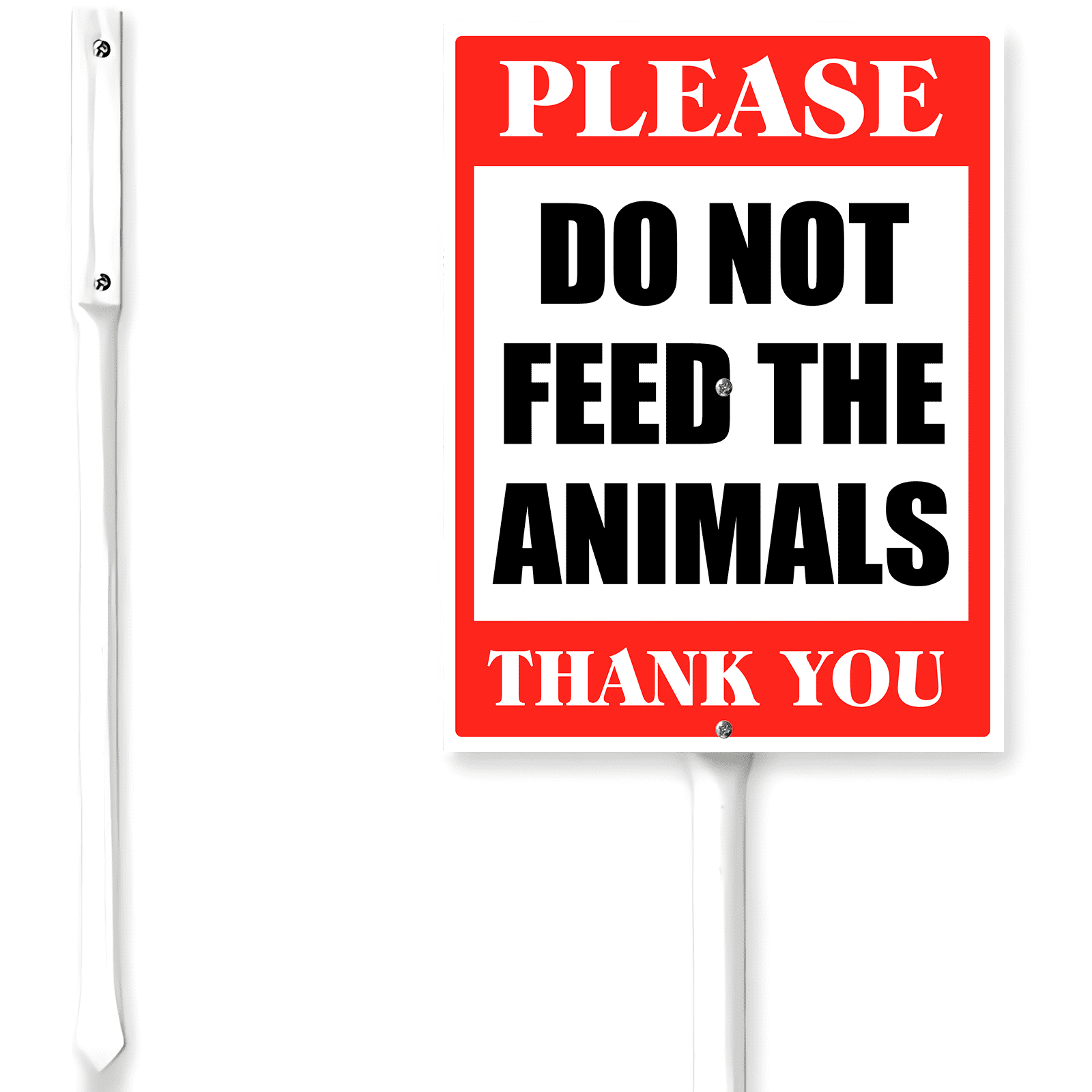 Kurmntregon Do Not Feed The Animals Sign With Stake Animal Pets Yard ...