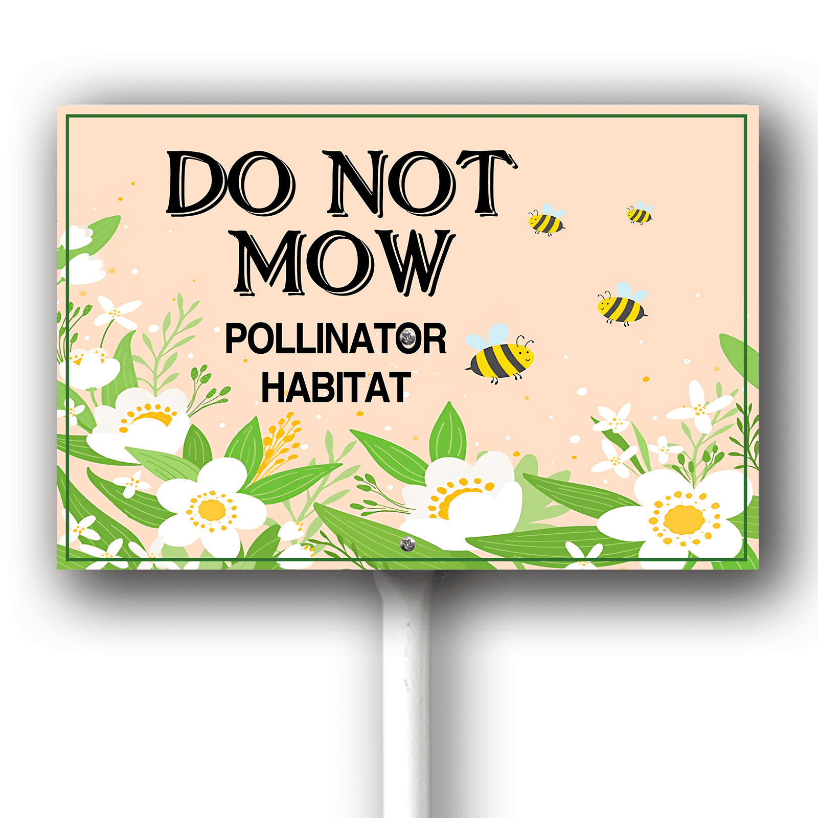 Kurmntregon Do Not Mow Sign With Stake Pollinator Habitat Yard Sign ...
