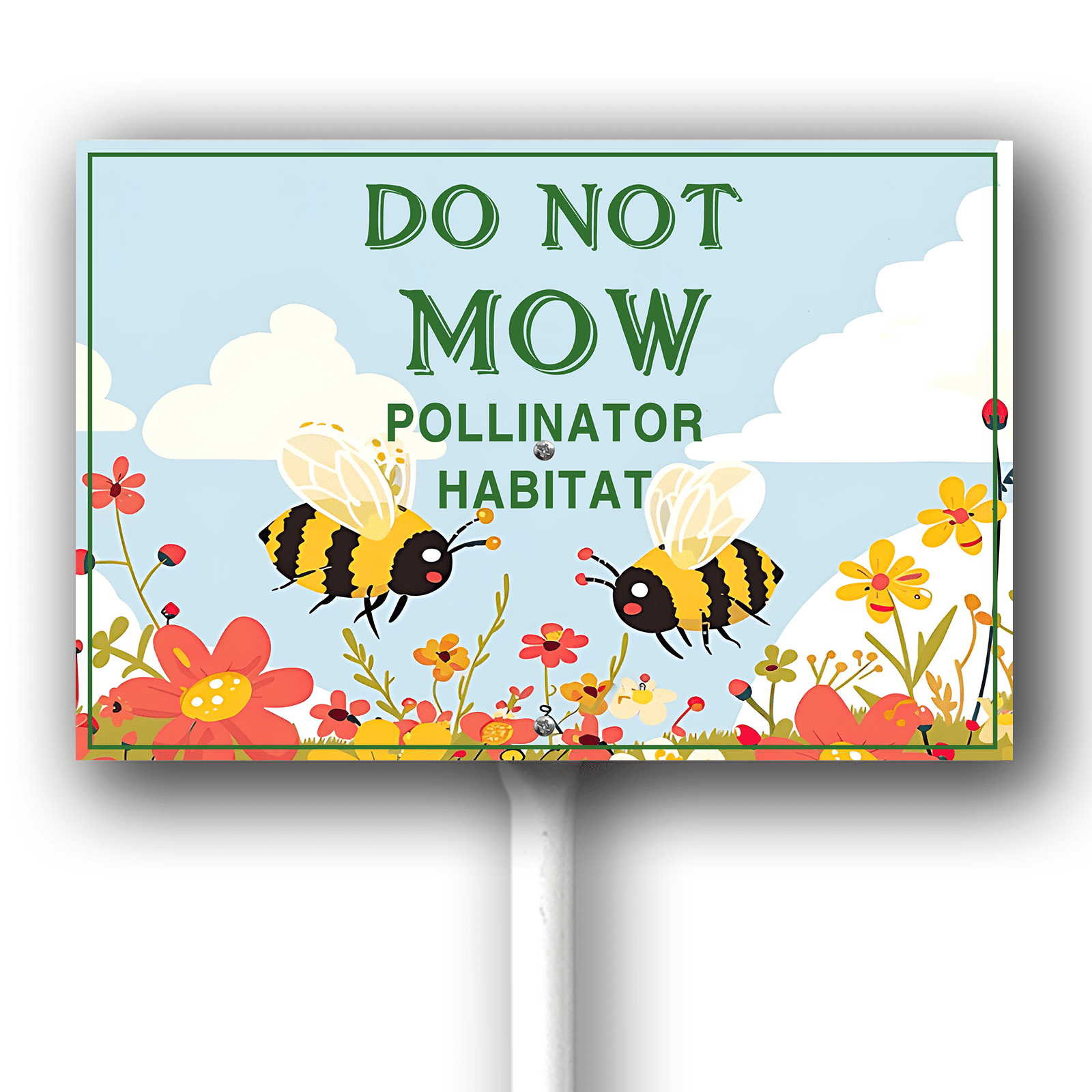 Kurmntregon Do Not Mow Sign With Stake Pollinator Habitat Yard Sign ...