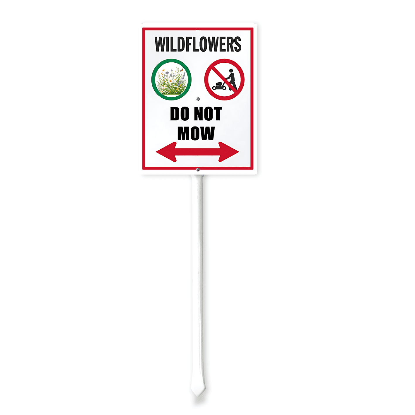 Kurmntregon Do Not Mow Sign With Stake Wildflower Sign 8x12" Outdoor ...