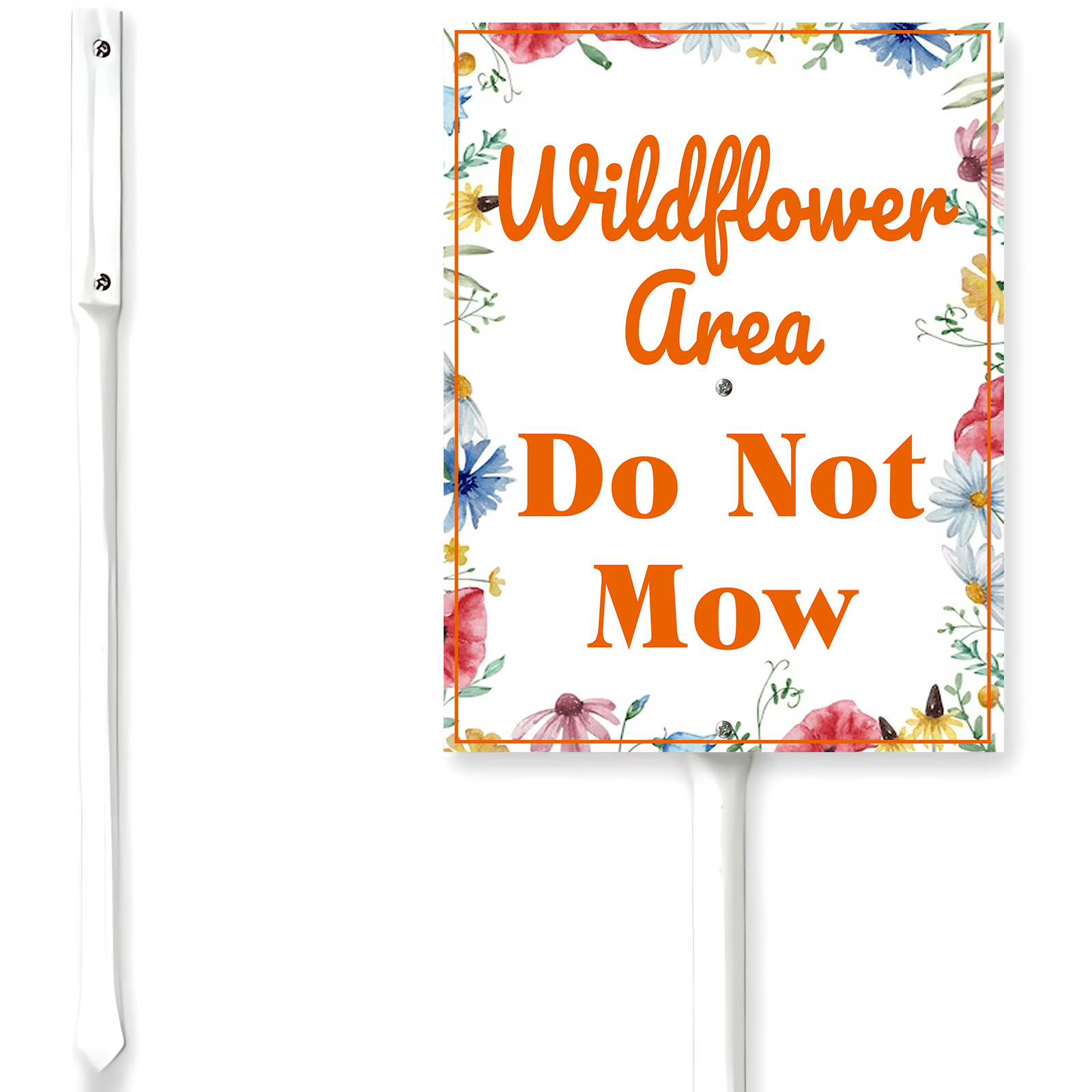 Kurmntregon Do Not Mow Sign With Stake Wildflowers Yard Sign No Mowing ...
