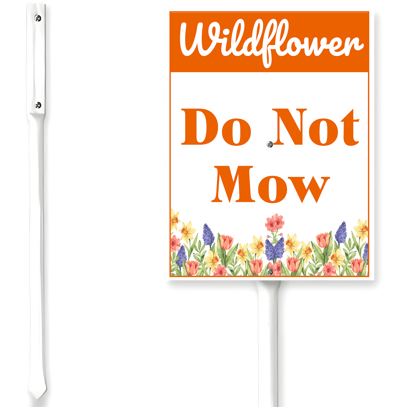 Kurmntregon Do Not Mow Sign With Stake Wildflowers Yard Sign No Mowing ...