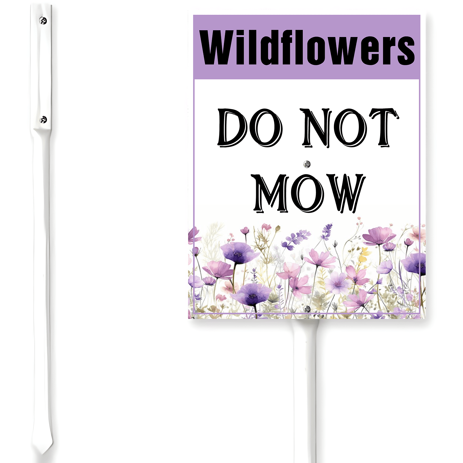 Kurmntregon Do Not Mow Sign With Stake Wildflowers Yard Sign No Mowing ...