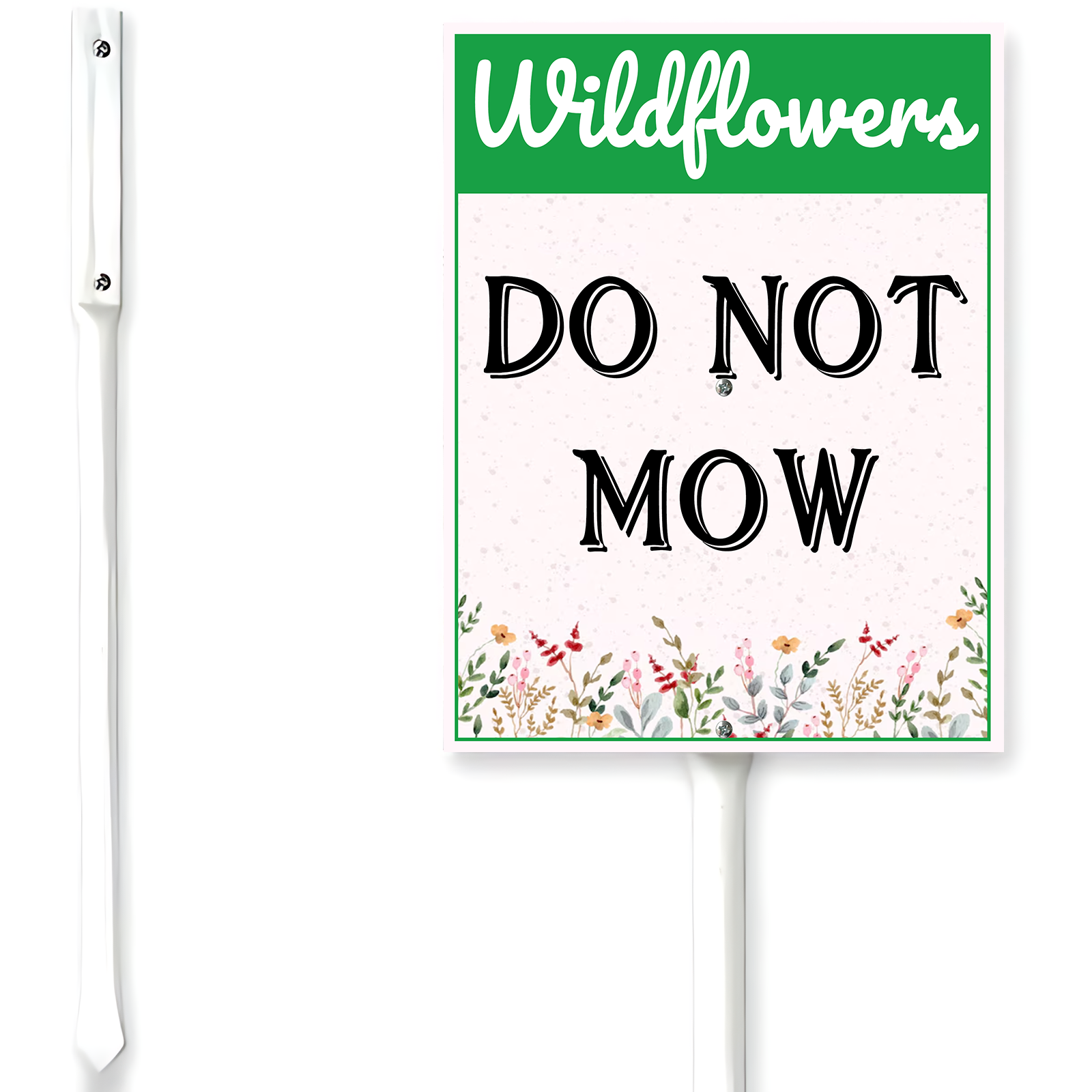 Kurmntregon Do Not Mow Sign With Stake Wildflowers Yard Sign No Mowing ...