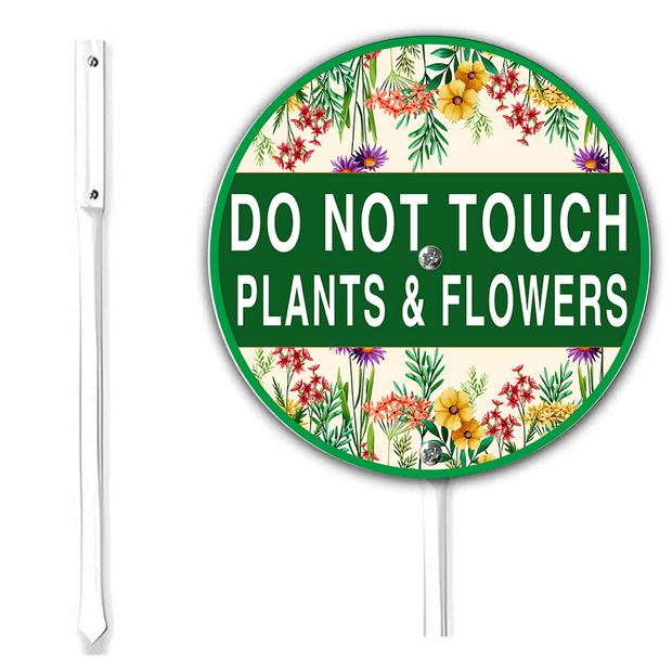 Kurmntregon Do Not Touch Plants & Flowers Garden Sign Round 9.2inch ...