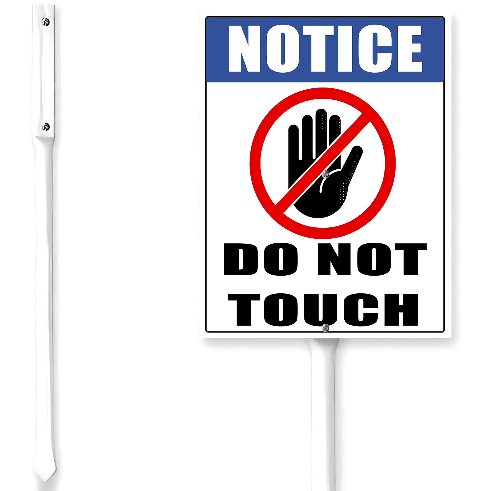 Kurmntregon Do Not Touch Sign With Stake Danger Warning Caution Yard ...