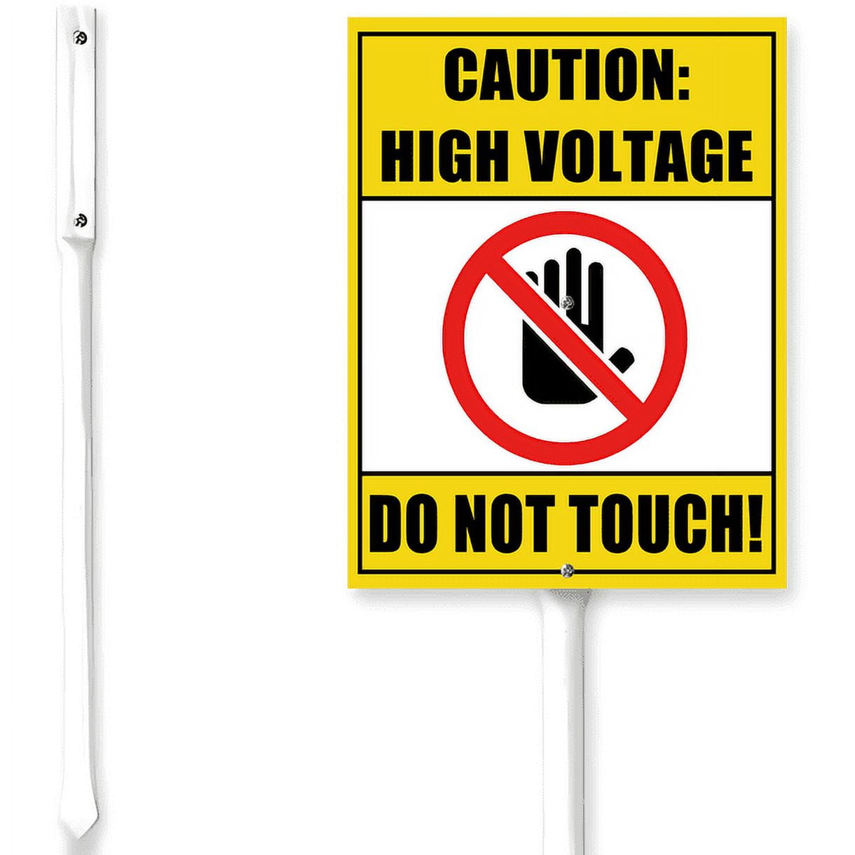 Kurmntregon Do Not Touch Sign With Stake High Voltage Caution Yard Sign ...