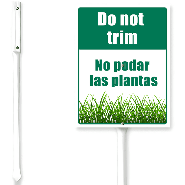 Kurmntregon Do Not Trim Garden Signs With Stake Do Not Trim Tree Sign ...