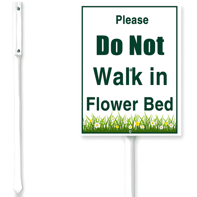 Kurmntregon Do Not Walk In Flower Bed Keep Off Grass Sign With Stake ... Kurmntregon Do Not Walk In Flower Bed Keep Off Grass Sign With Stake ...