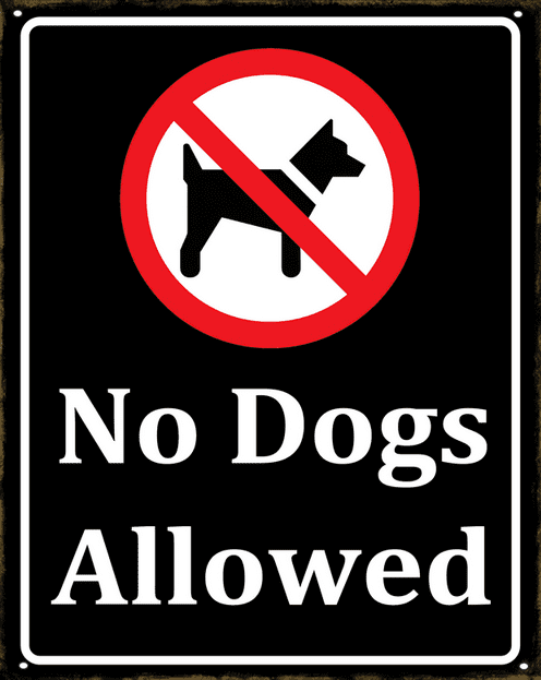 Kurmntregon No Dogs Allowed Aluminum Sign No Trespassing Zoo Backyard ...