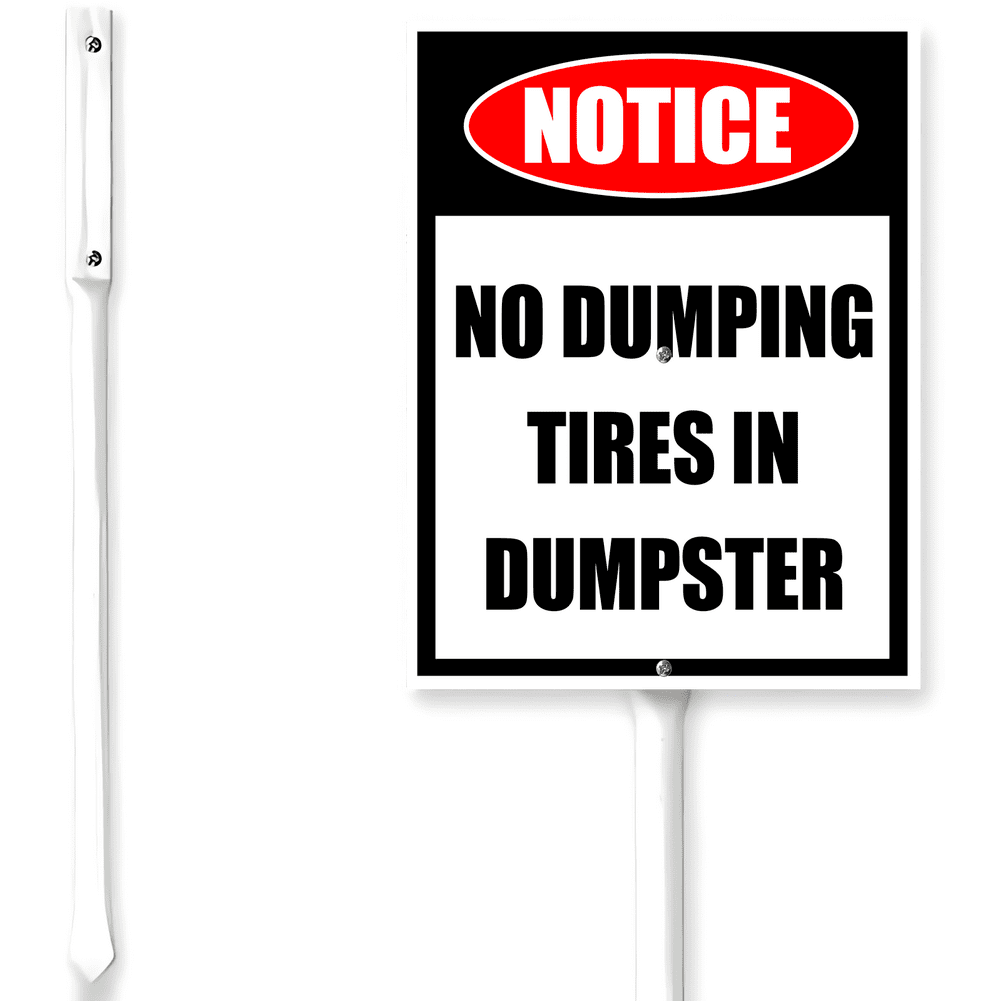 Kurmntregon No Dumping Sign With Stake No Dumping Yard Sign No Dumping ...