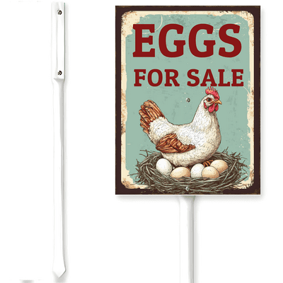 Kurmntregon Eggs For Sale Sign With Stake Hen Nest Chicken Eggs For ...