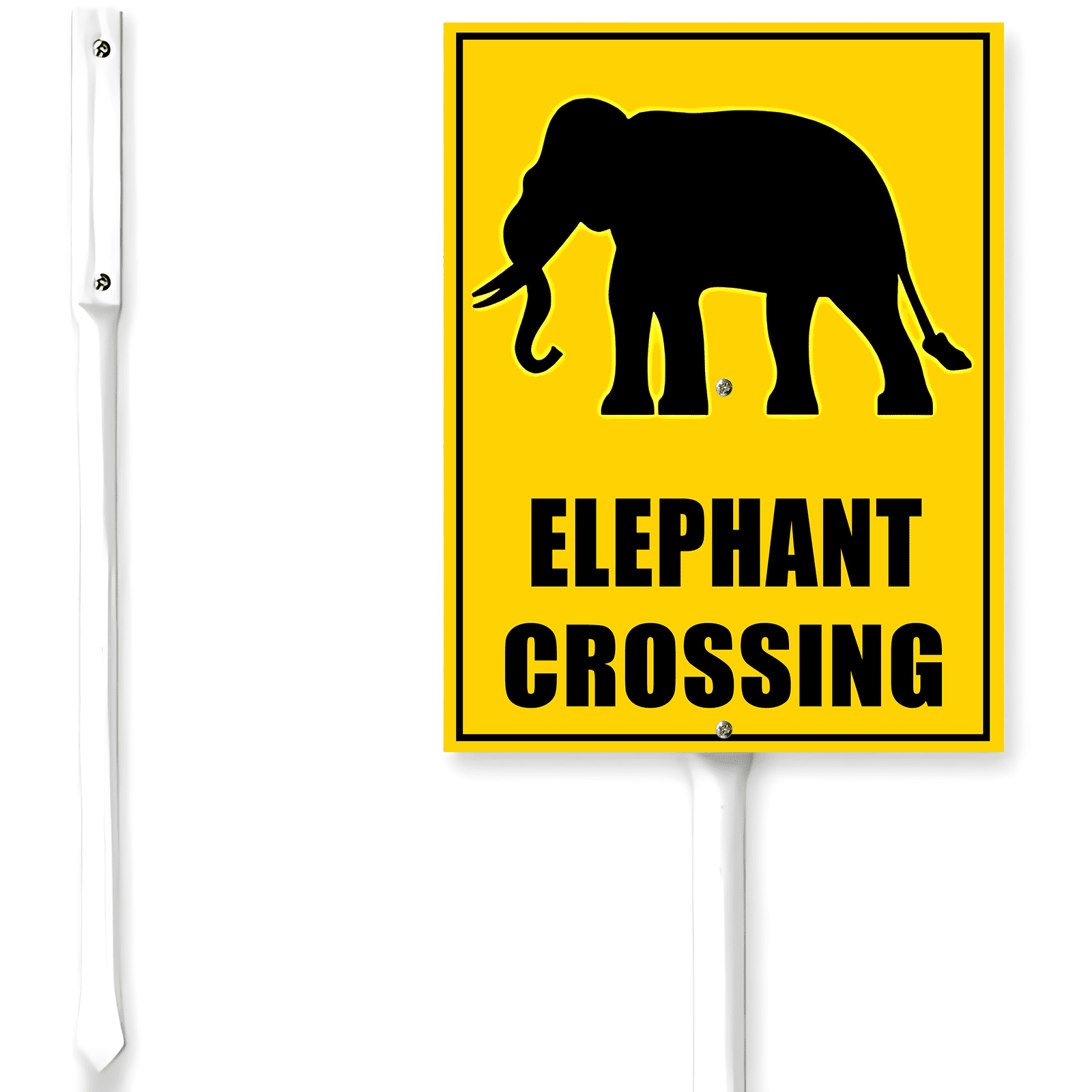 Kurmntregon Elephant Crossing Sign With Stake Slow Down Sign For ...