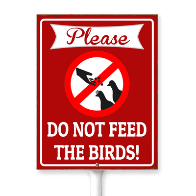 Kurmntregon Do Not Feed The Birds Yard Sign With Stake Birds Area ...