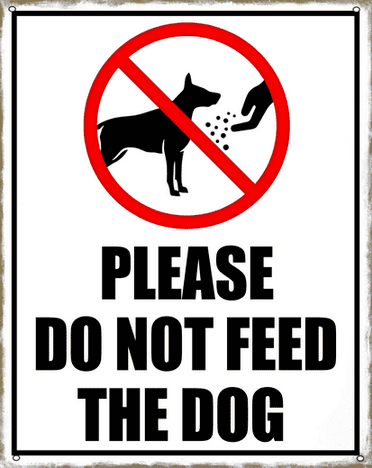 Kurmntregon Do Not Feed The Dog Aluminum Sign Do Not Feed The Animal ...
