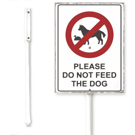 Kurmntregon Do Not Feed The Dog Sign With Stake Neighborhood Farm ...