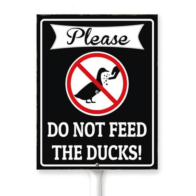 Kurmntregon Do Not Feed The Ducks Yard Sign With Stake Duck Crossing ...