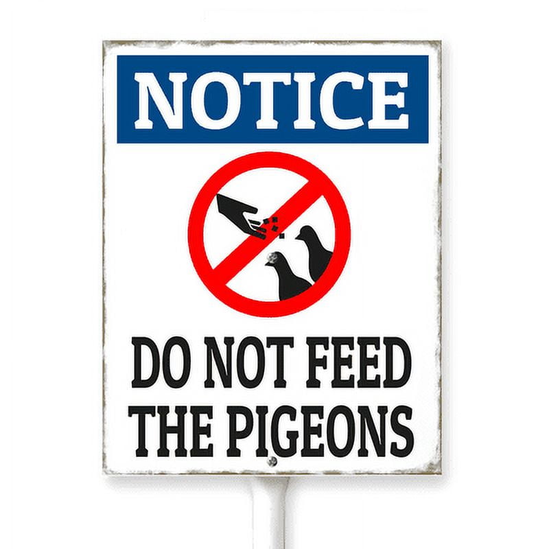 Kurmntregon Do Not Feed The Pigeons Yard Sign With Stake Birds Area ...