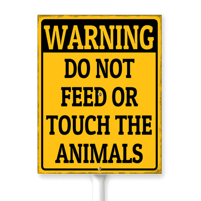 Kurmntregon Do Not Feed Or Touch The Animals Yard Sign With Stake ...