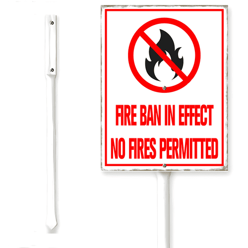 Kurmntregon No Fires Permitted Yard Sign With Stake No Fires Warning ...
