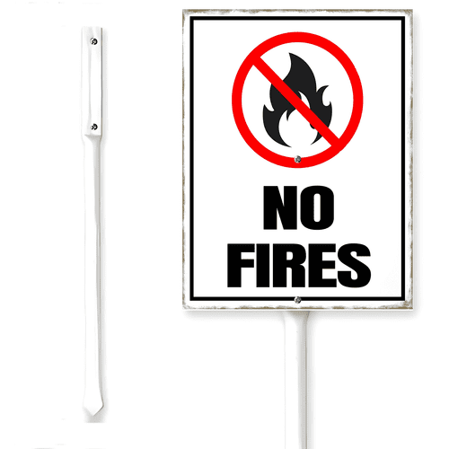 Kurmntregon No Fires Yard Sign With Stake No Fires Warning Street ...