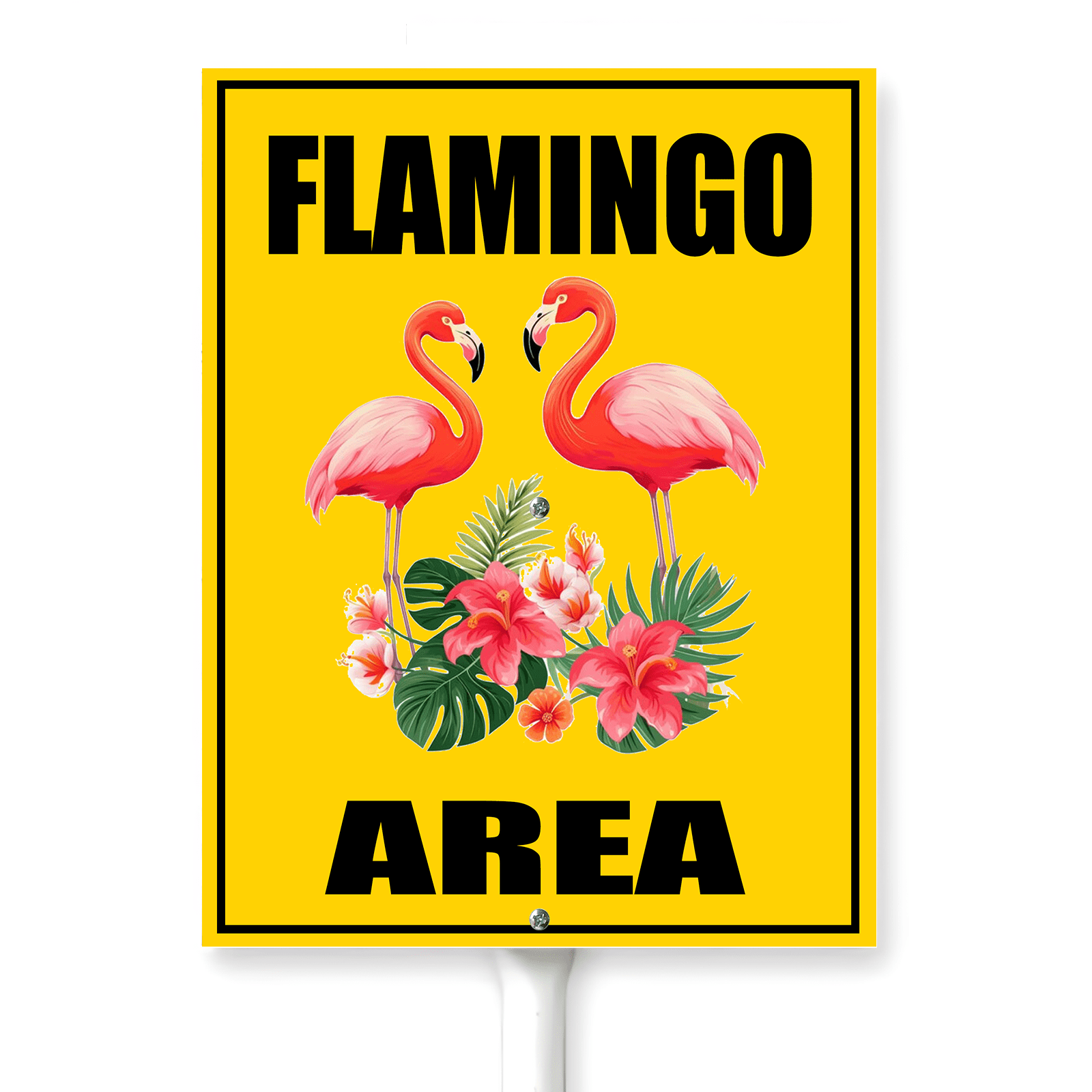 Kurmntregon Flamingo Area Sign With Stake Flamingo Crossing Sign Animal ...