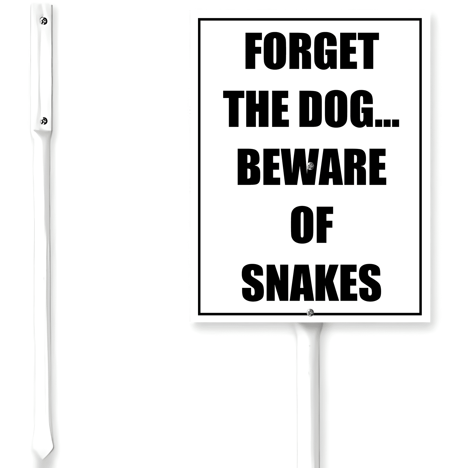 Kurmntregon Forget Of Dog Beware Of Snakes Sign With Stake Caution ...
