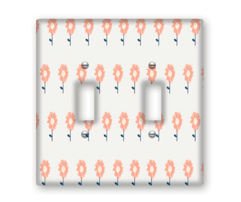 Kurmntregon Funny Floral Light Switch Covers 2 Gang Light Switch Cover ...