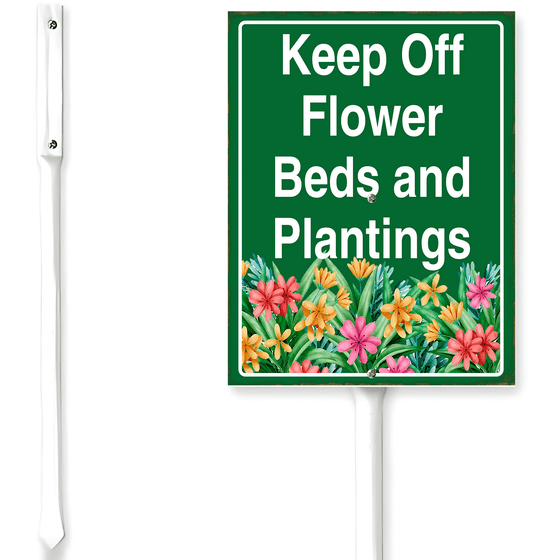 Kurmntregon Garden Sign Keep Off Flowe Beds And Plantings Sign With ...