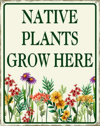 Kurmntregon Garden Sign Native Plants Grow Here Aluminium Sign Do Not ...