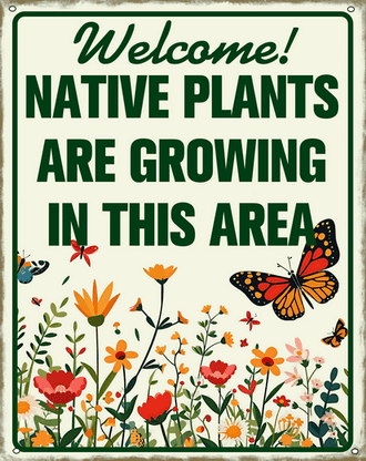 Kurmntregon Garden Sign Native Plants Are Growing In This Area ...