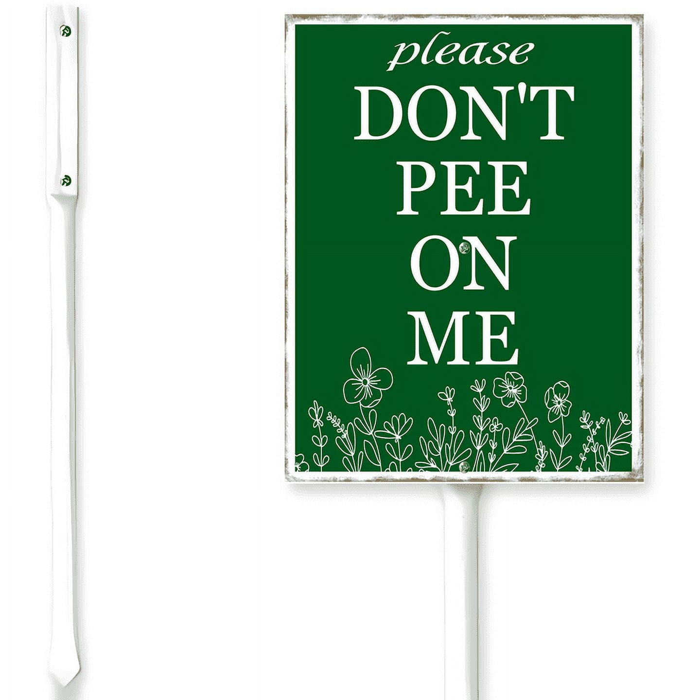 Kurmntregon Garden Sign Don't Pee On Me Flower For Yard With Stake ...