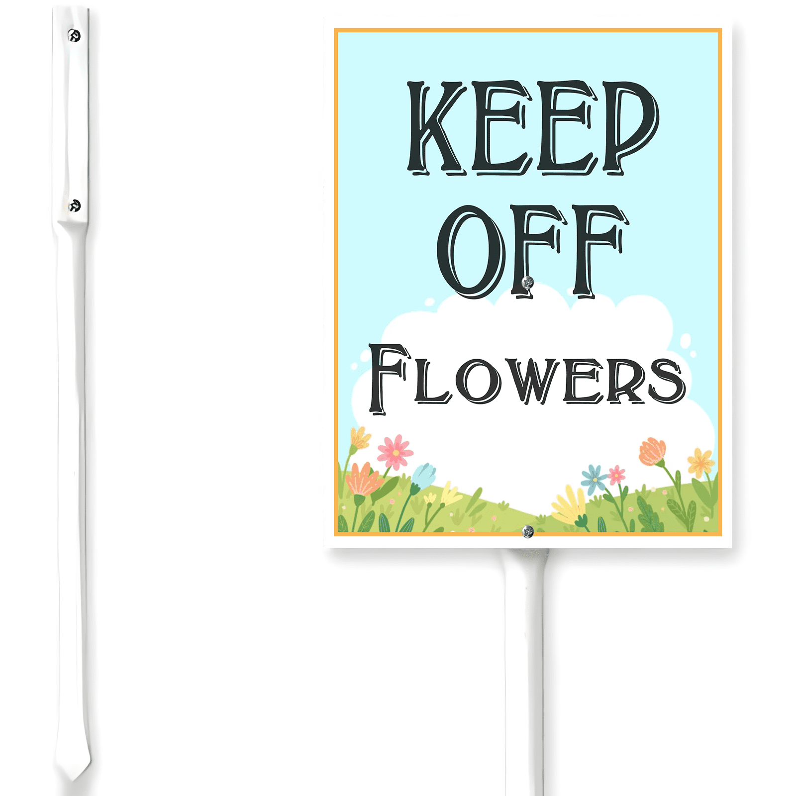 Kurmntregon Garden Sign With Stake Keep Of Flowers Yard Sign 6x4.6inch ...