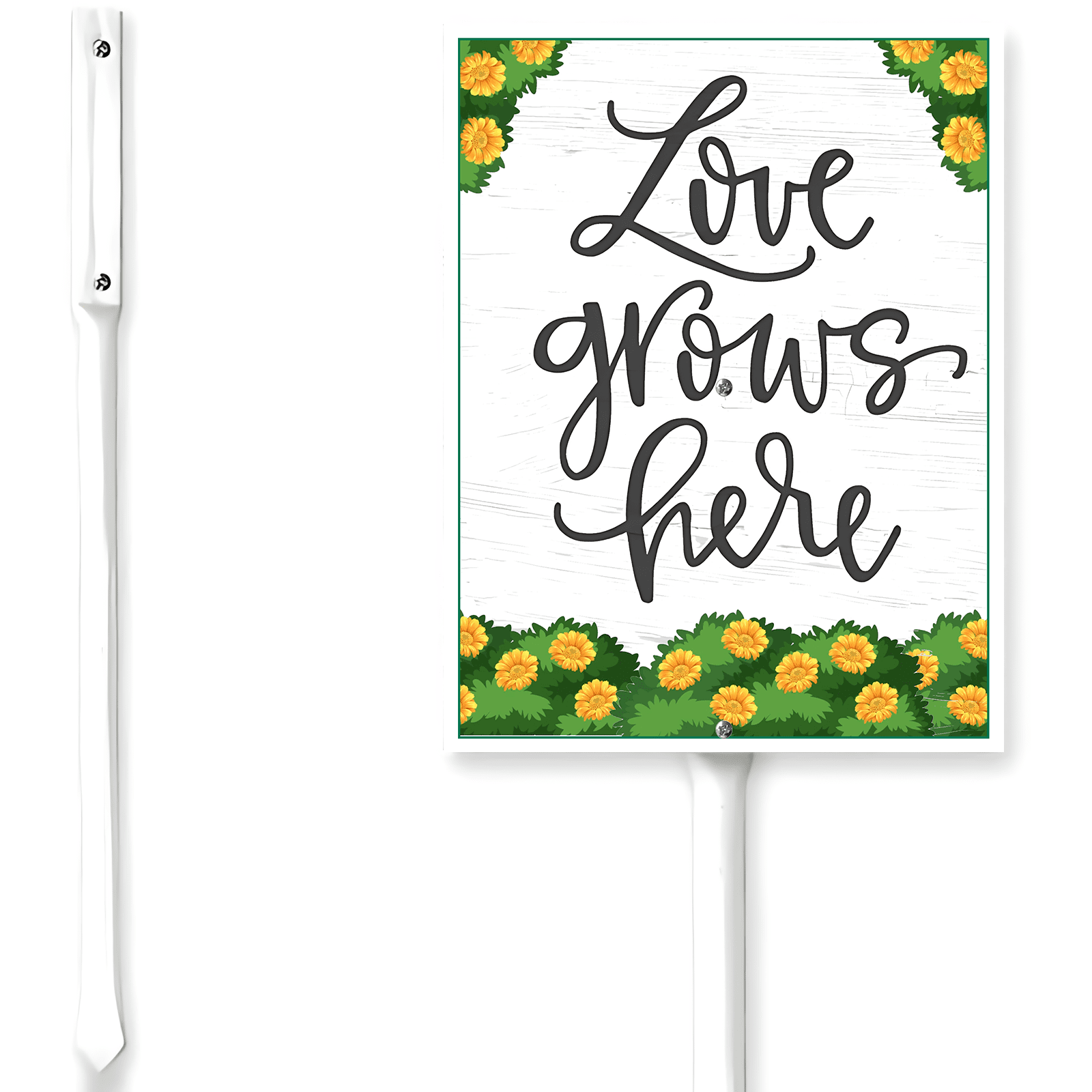 Kurmntregon Garden Sign With Stake Love Grows Here For Yard 7x8.8inch ...